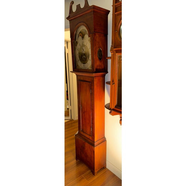 Early 19th Century English Grandfather Clock With Ornate Hand Painted ...