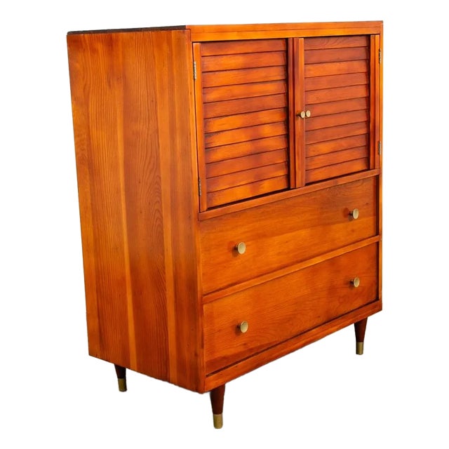 1960s Mid Century Modern Highboy Dresser 6 Drawer Vintage Compact ...