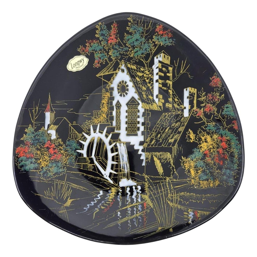 Decorative Plate in Enamel from Manufacture des Emaux de Longwy, France ...