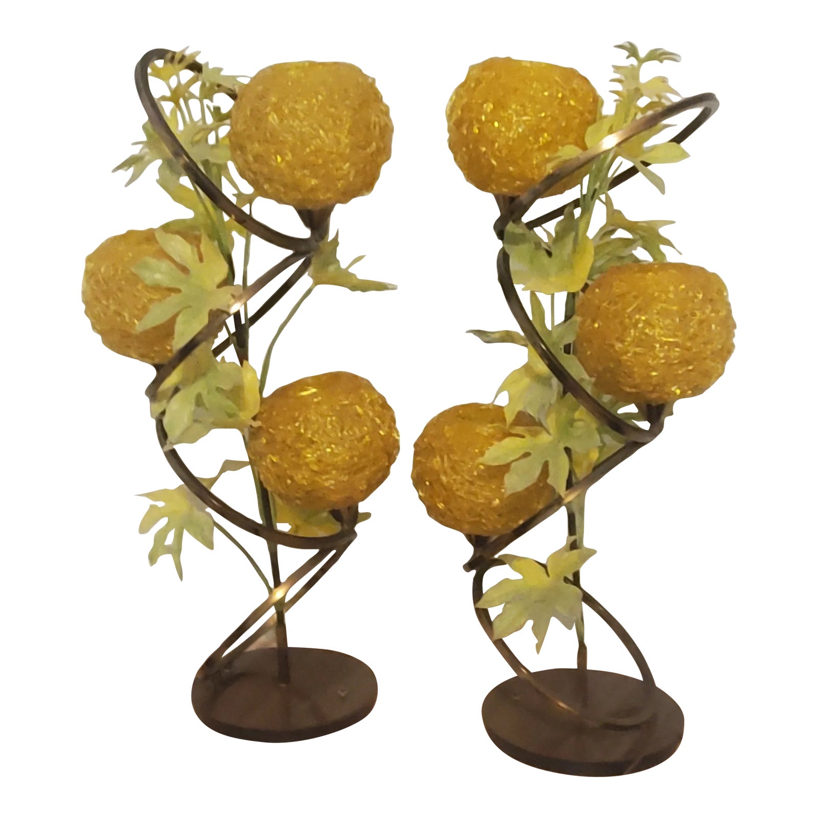 Vintage 1960s 3 Ring Spaghetti Lucite Lamps - a Pair | Chairish