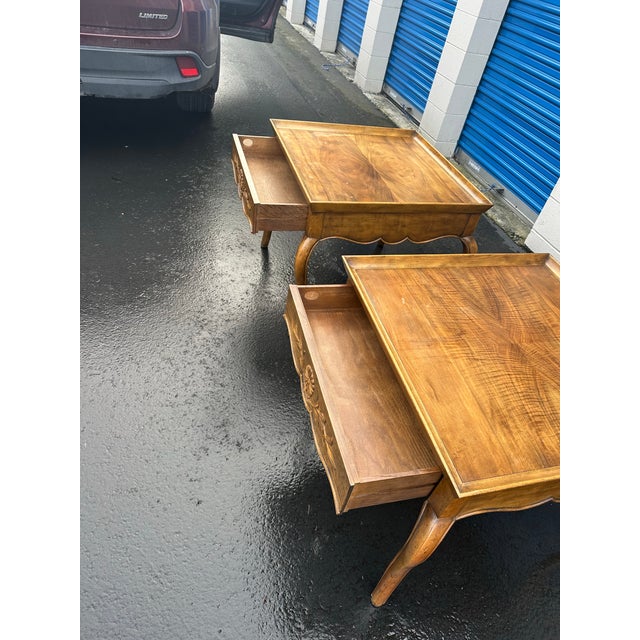 Sweet Pair of Vintage Baker French Provincial Walnut Side Tables With ...