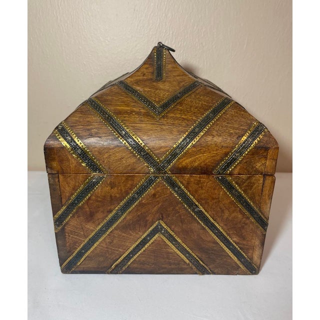 Early 20th Century India Handmade Wood Nettur Petti Malabar Box Domed ...
