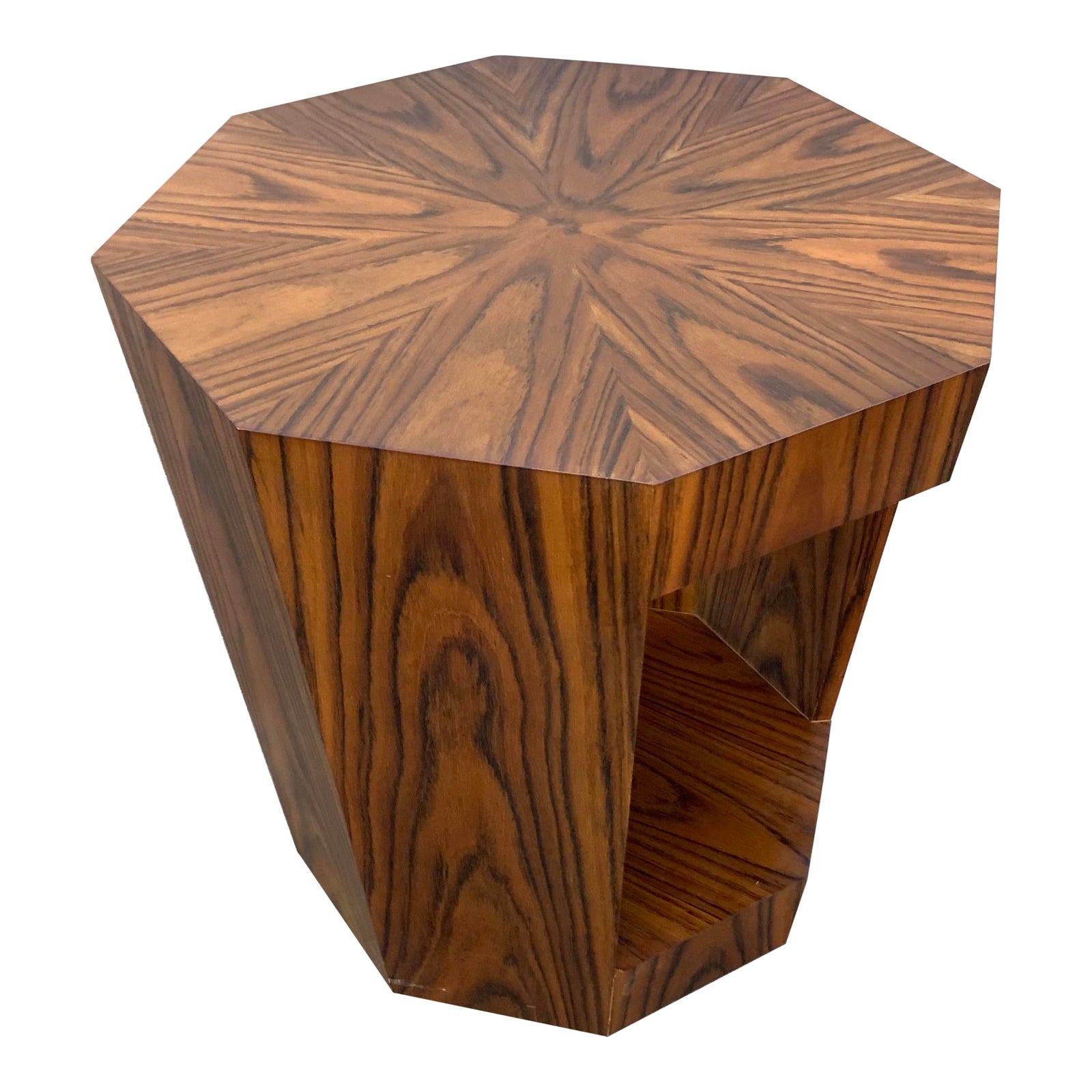 Modern Walnut End Table | Chairish