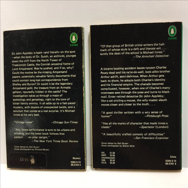 Vintage Novels by Michael Innes - A Pair | Chairish