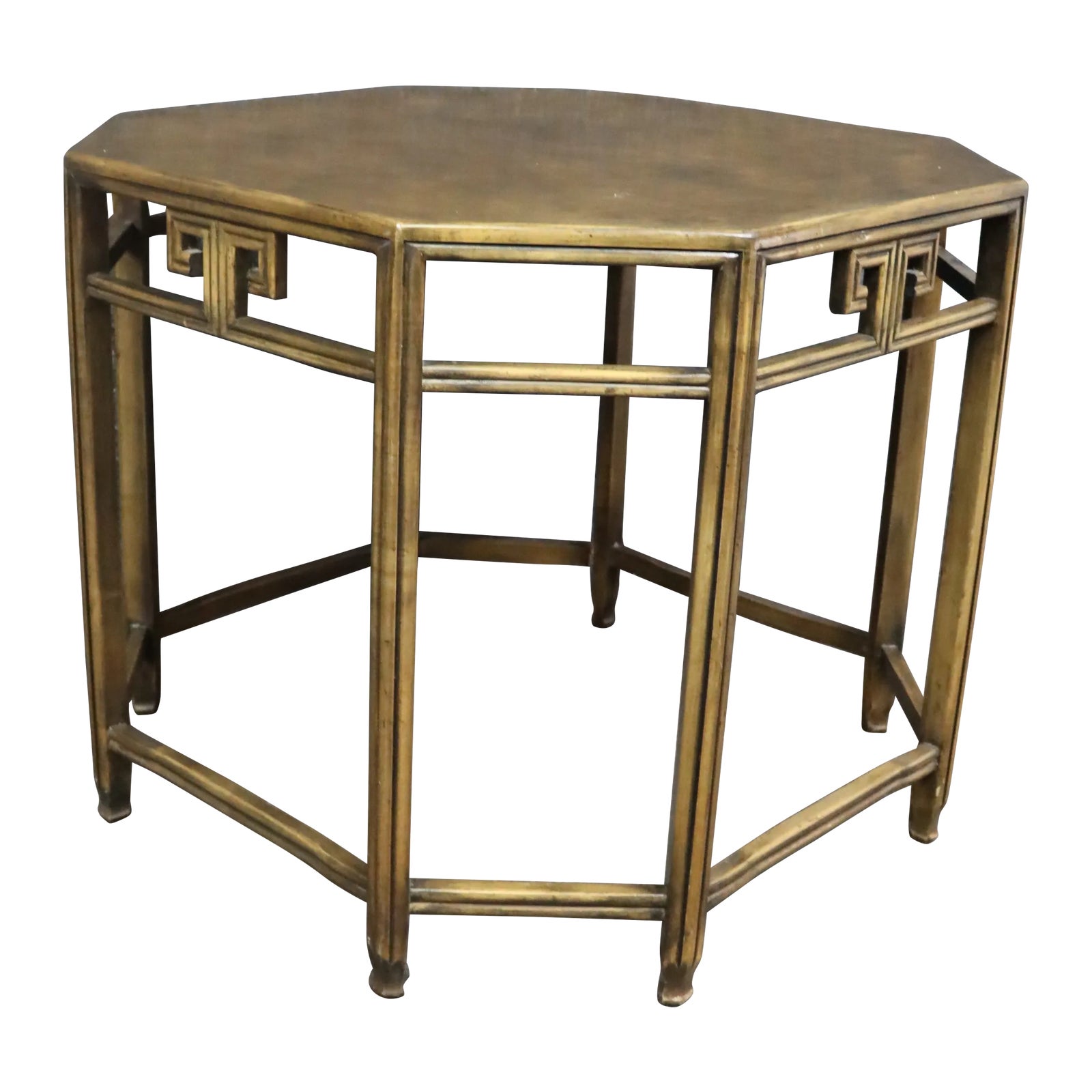 Baker Asian Style Octagonal Side Table | Chairish