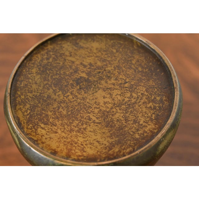 Heintz Arts & Crafts Sterling Silver on Bronze Vase | Chairish