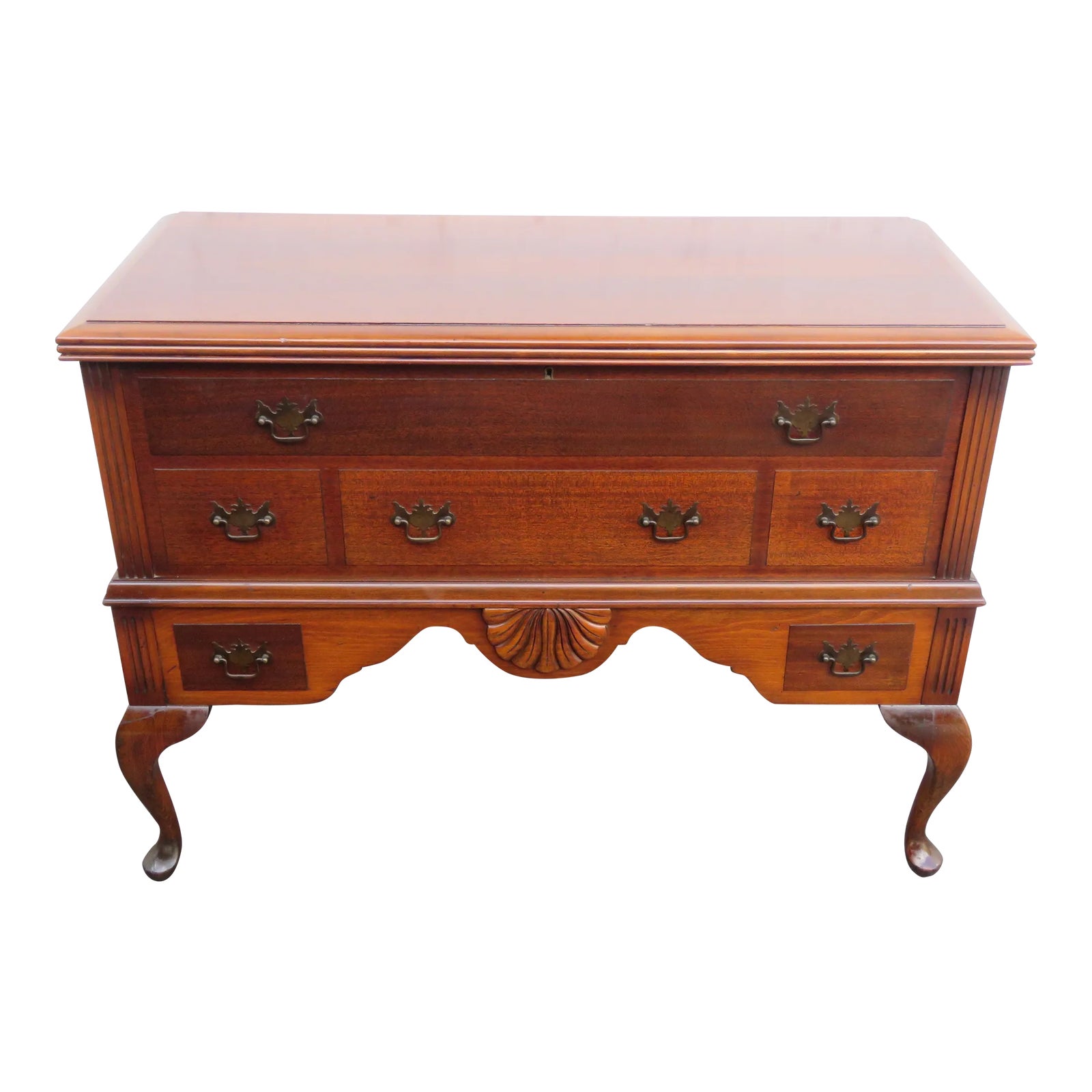 West Branch Novelty Co Tall Cedar Chest Blanket Trunk 5734 | Chairish