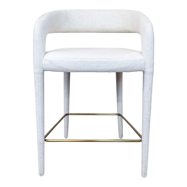 Cb2 Lisette White Performance Counter Stool | Chairish