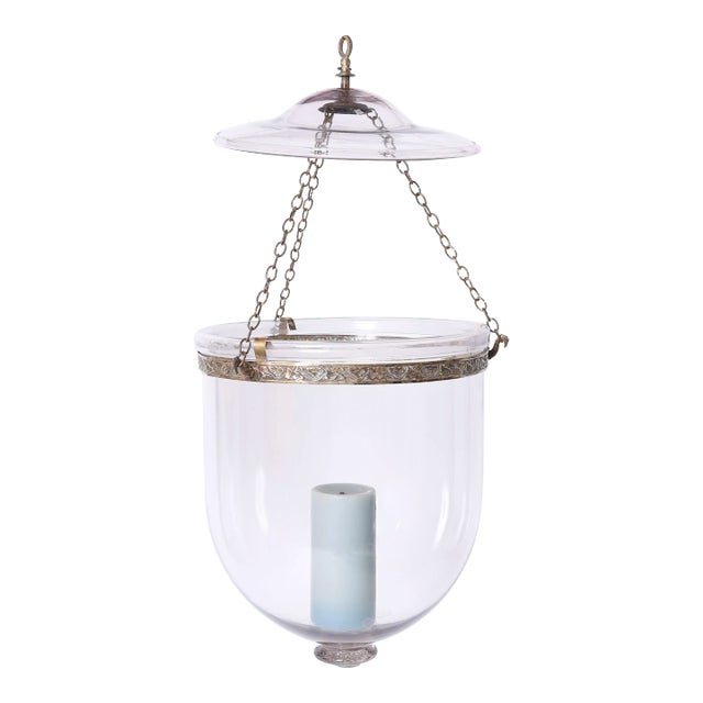 Antique Smoke Bell Light Fixture | Chairish