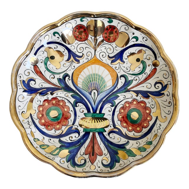 20th Century Deruta Majolica Decorative Wall Plate | Chairish