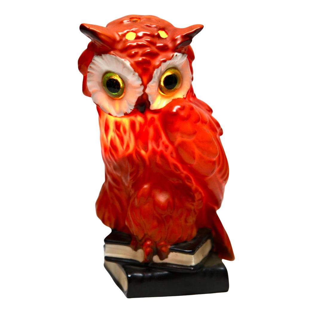 Owl Perfume Lamp by Carl Scheidig, Germany, 1930s | Chairish