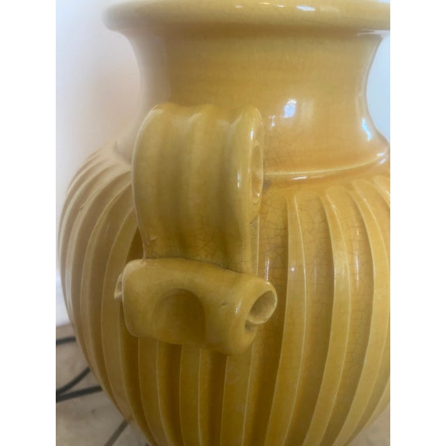 Wildwood Contemporary Ribbed Mustard Yellow Table Lamp | Chairish