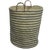 Moroccan Grey Straw Hamper | Chairish