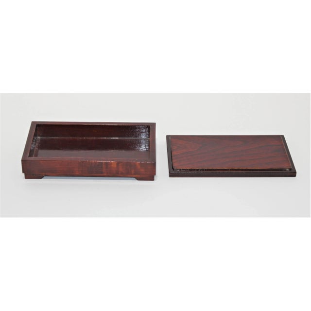 Mid-Century Modern Asian Style Wood Box | Chairish
