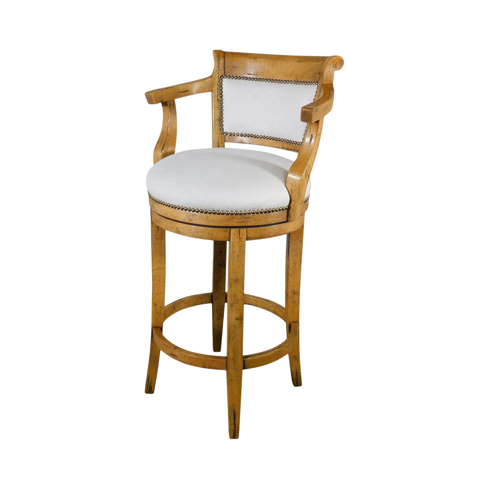 Guy Chaddock Swivel Bar Stool | Chairish