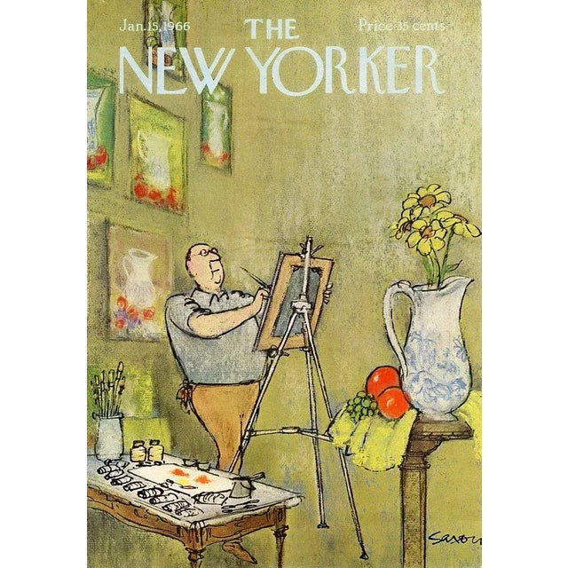 1966, New Yorker Magazine Cover, January 15 (Charles Saxon), Original ...