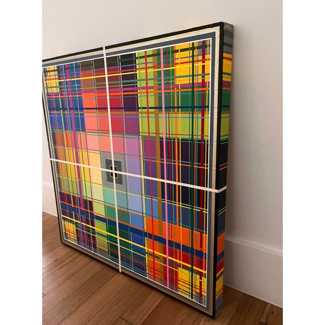 Vintage Color Grid Acrylic Painting by Tom Sapp | Chairish