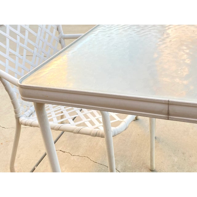 1960s Brown Jordan Tamiami Rectangular Dining Table & 6 Chairs in Cream ...