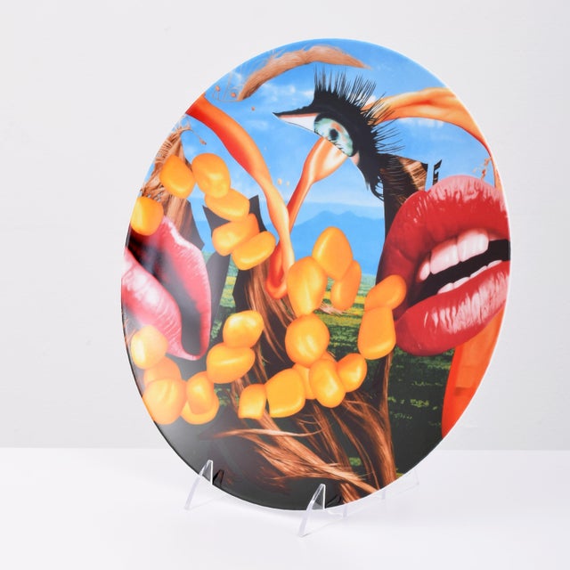 Vintage Jeff Koons “Lips” Porcelain Plate | Chairish