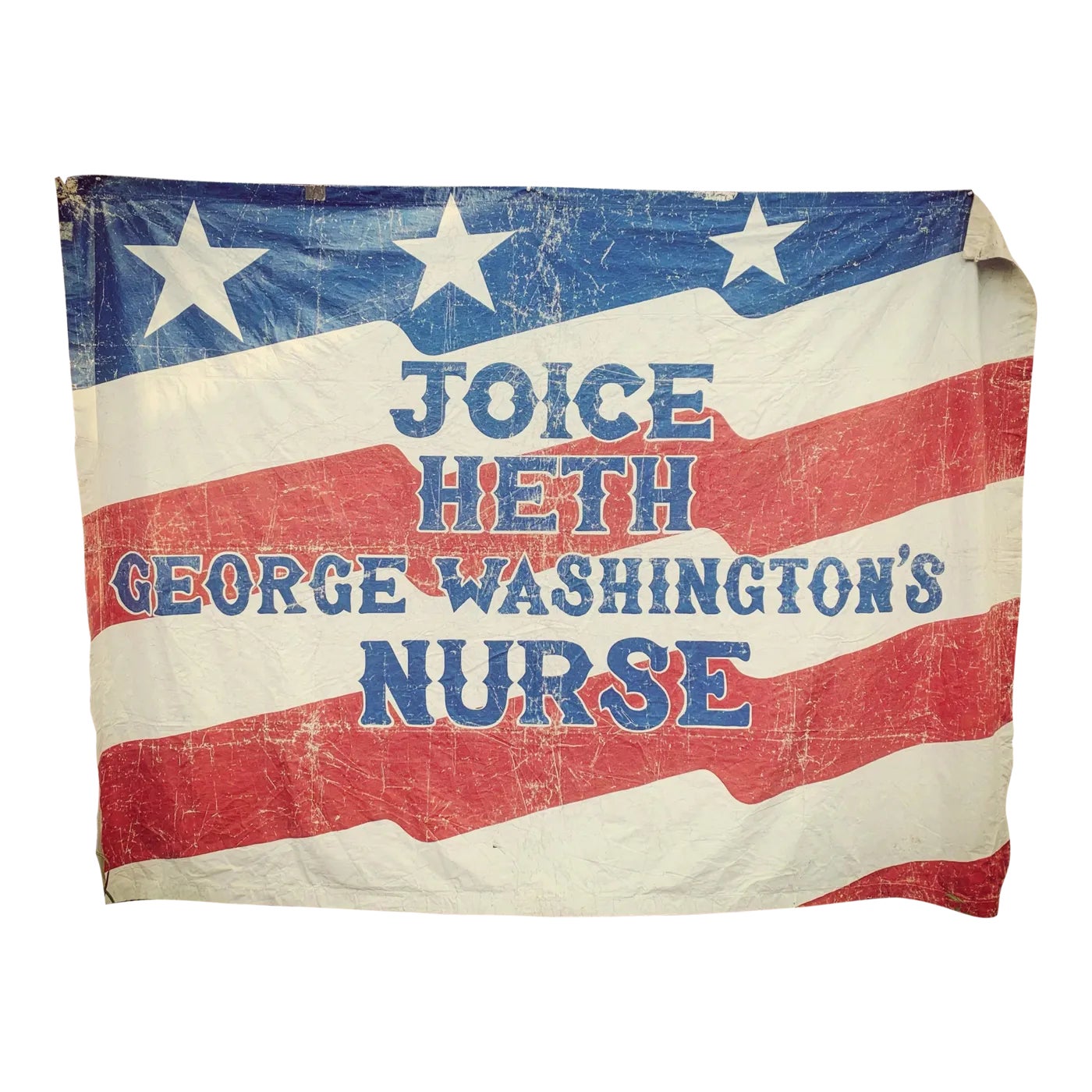 1930s Large Vintage Carnival or Stage Banner George Washington's Nurse ...