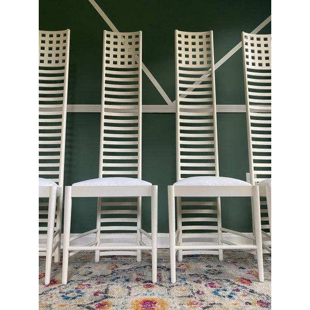 1980s Vintage Charles Rennie Mackintosh-Style High Back Chairs by ...