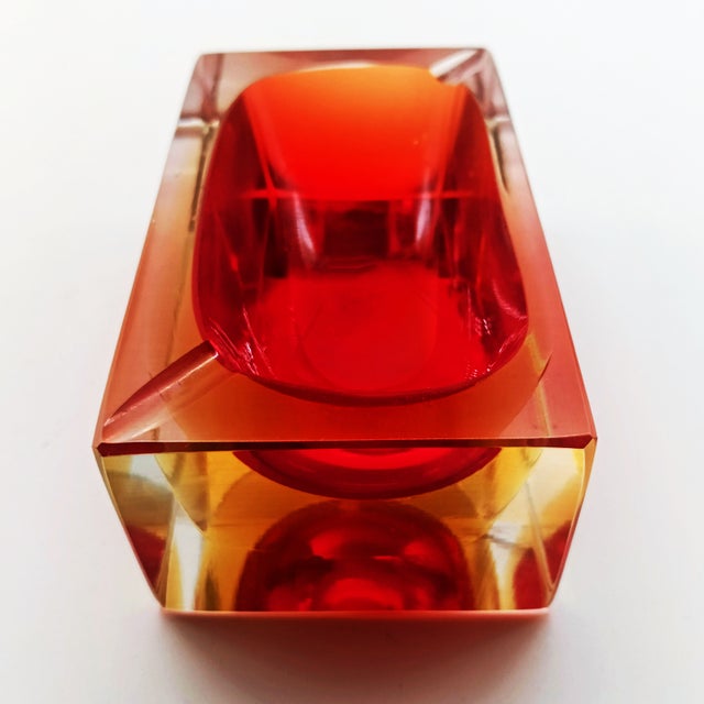 Rectangular Ashtray in Murano Glass by Flavio Poli for Seguso, 1960s ...