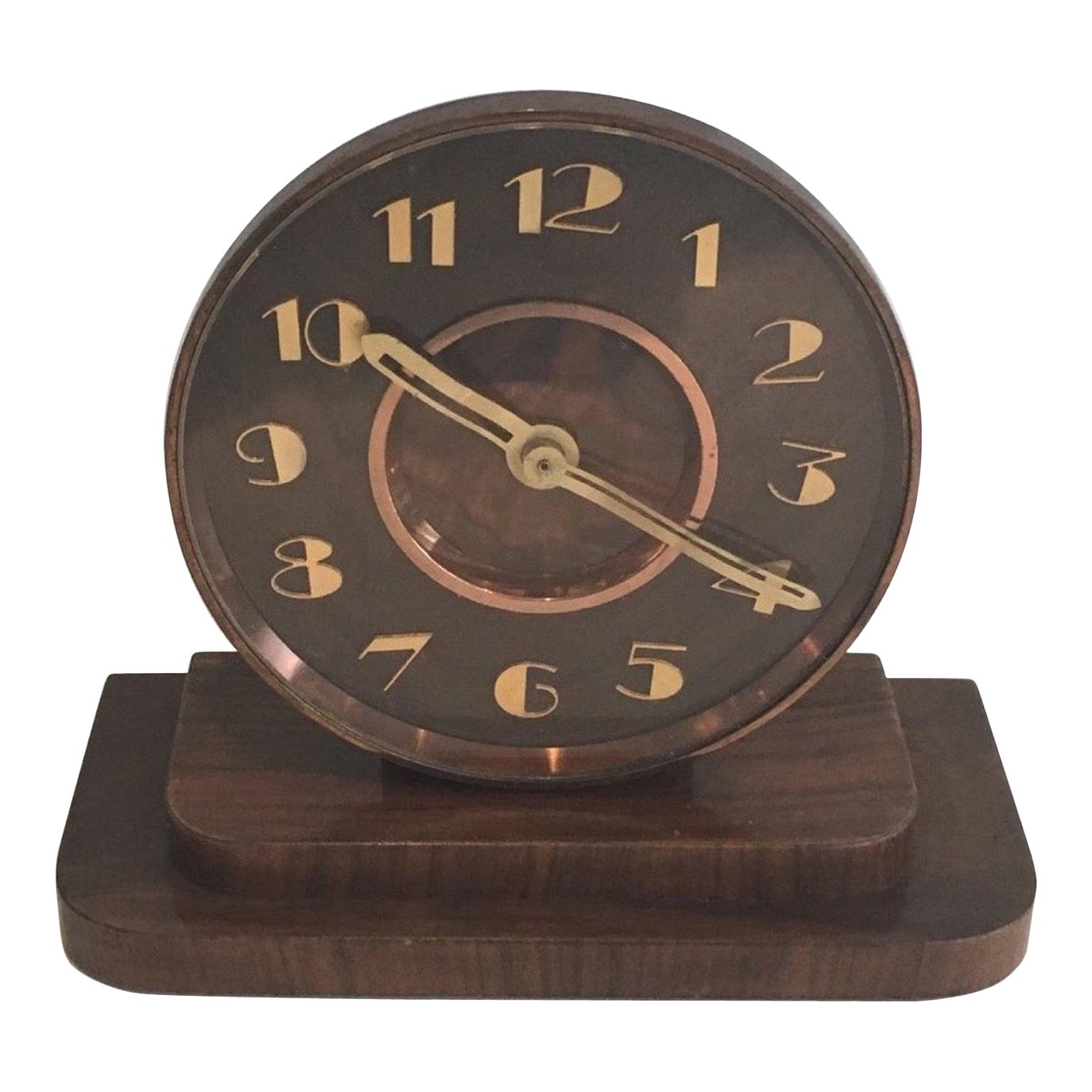 Circa 1930 French Art Deco Table Clock | Chairish