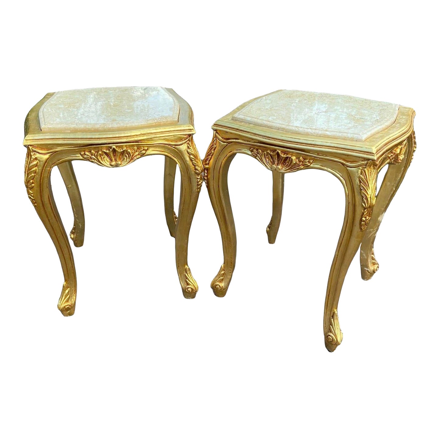 French Louis XVI Style Side Tables -A Pair | Chairish