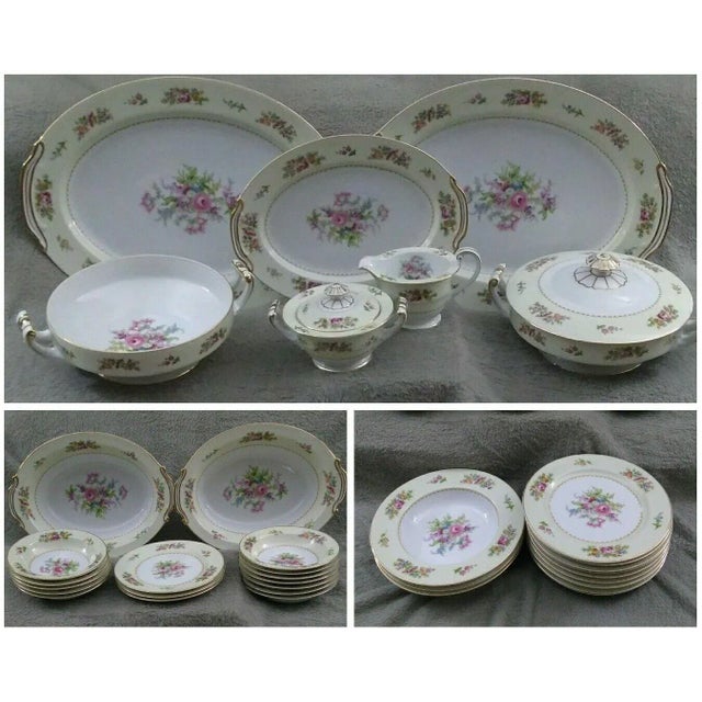 1940s Mid-Century Noritake China Empire Pattern 38 Piece Service, Made ...