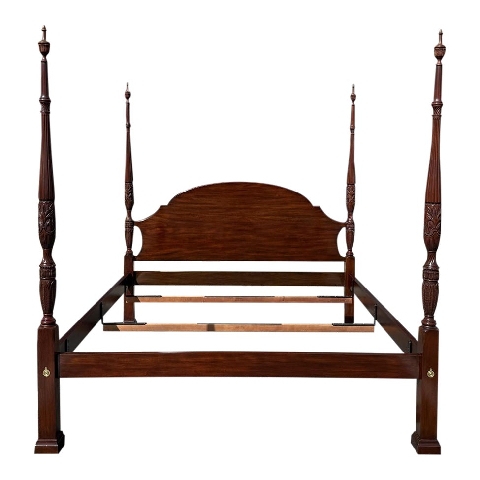 1990s Henkel Harris Solid Mahogany King Size Bed Frame Model No. 151 ...