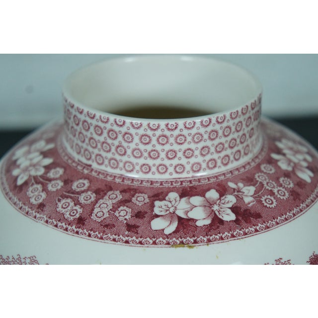 Vintage Spode Chinoiserie Pink Tower Temple Mantel Urn Lidded Ginger ...