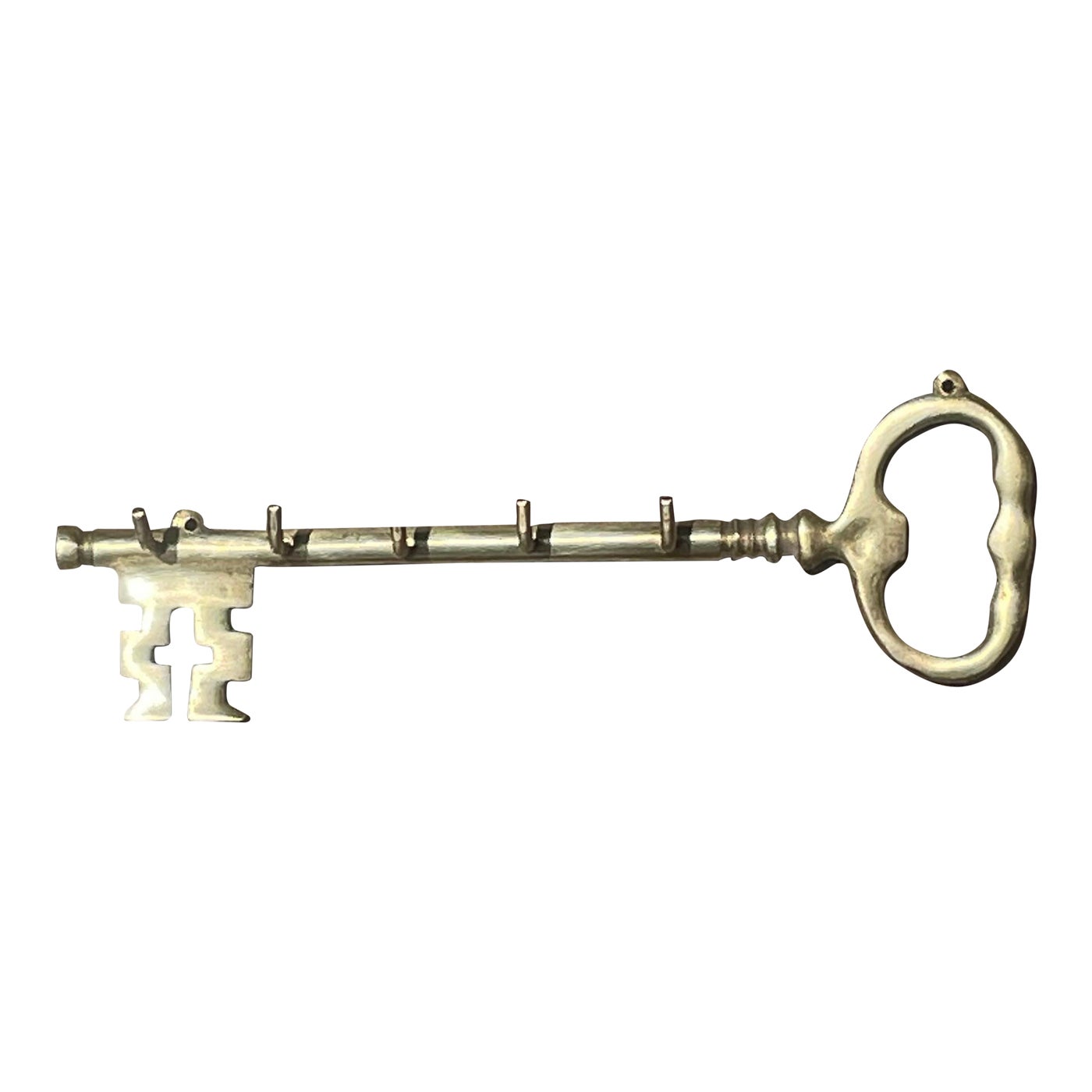 Brass Key Shaped Key Holder | Chairish