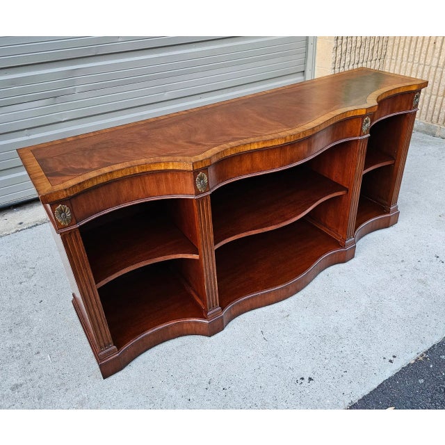 Mid 20th Century Ethan Allen Newport Mahogany Library Sofa Table ...