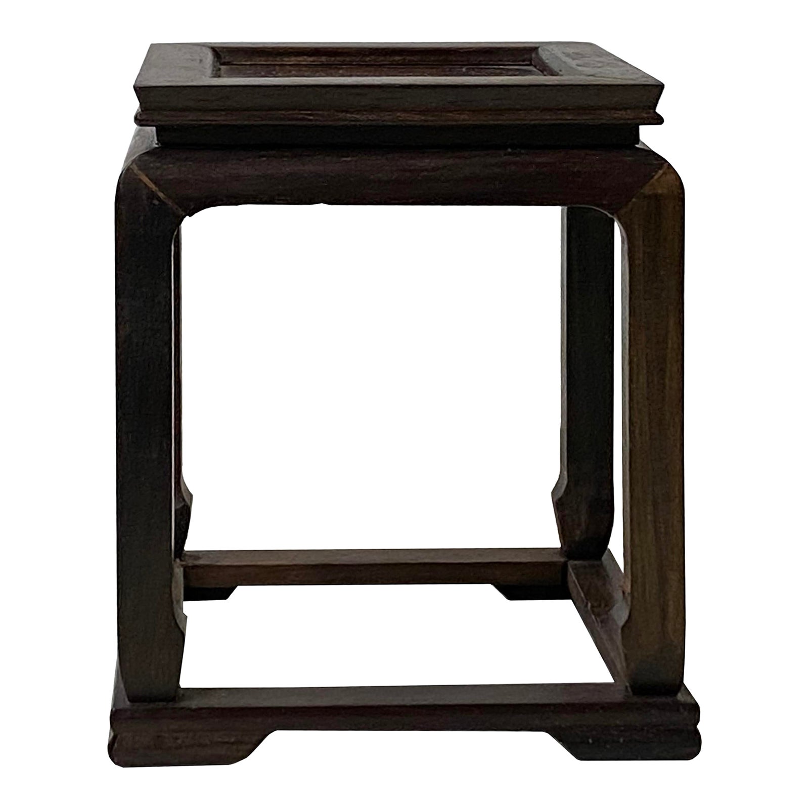 2" Oriental Brown Wood Rectangular Table Top Stand Riser | Chairish