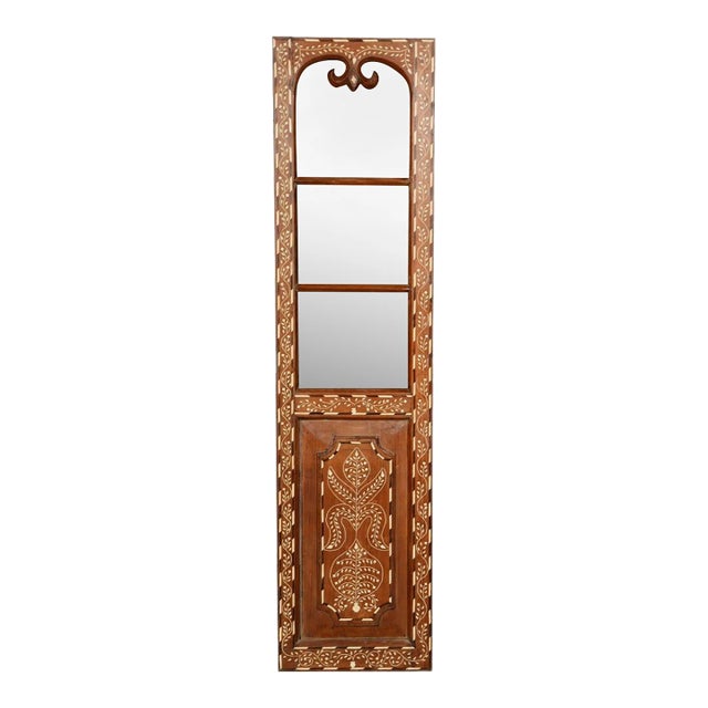Vintage Bone Inlaid Wooden Decorative Mirror Traditional Style Living ...