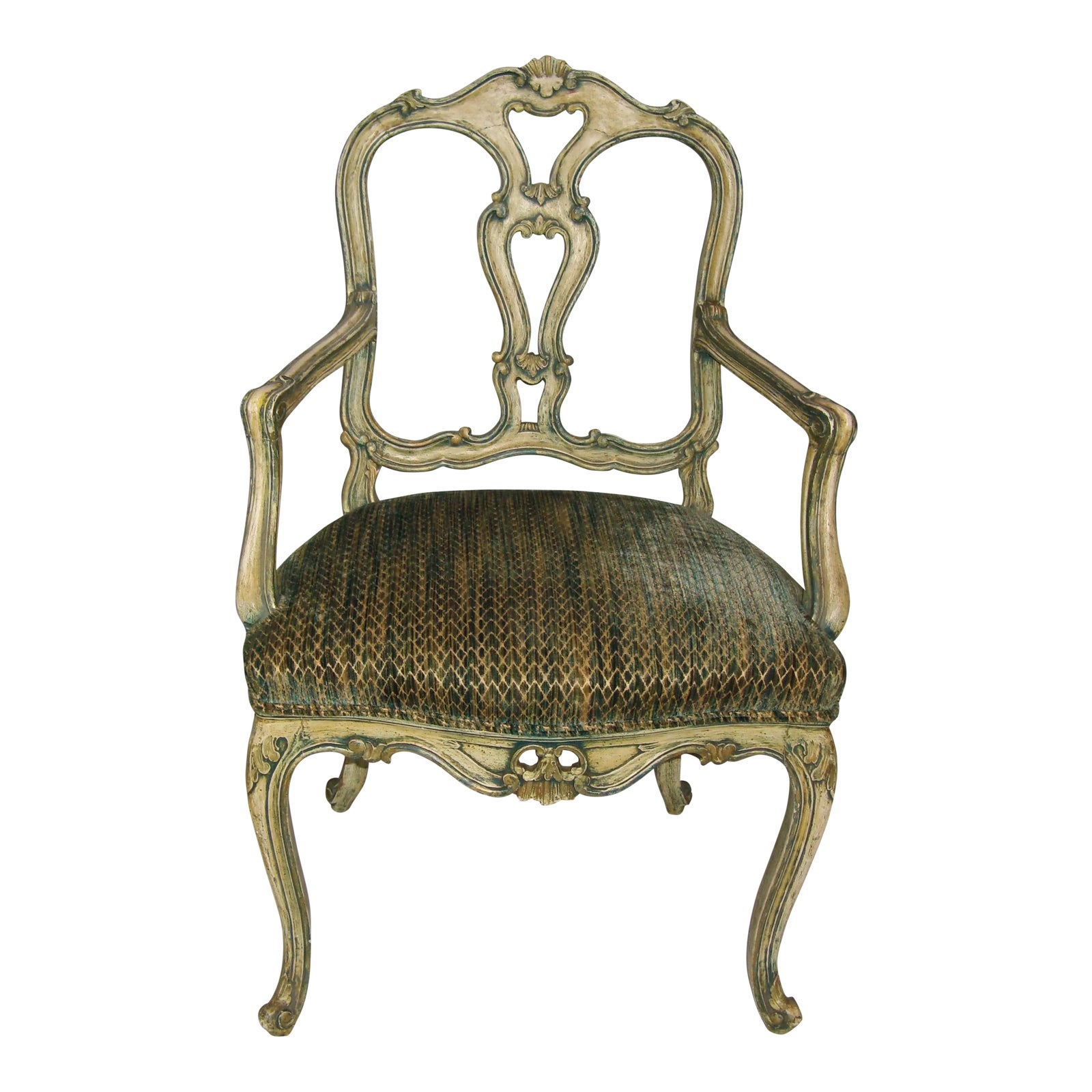 Country French Arm Chair | Chairish