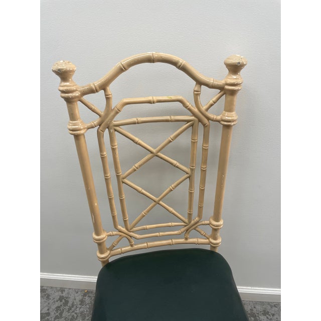 Vintage Chinese Chippendale Kessler Industries Faux Bamboo Patio Chairs ...
