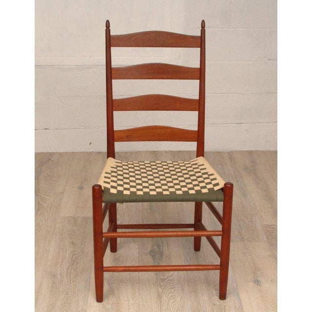 Set of 3 Antique Shaker Ladder Back Chairs | Chairish