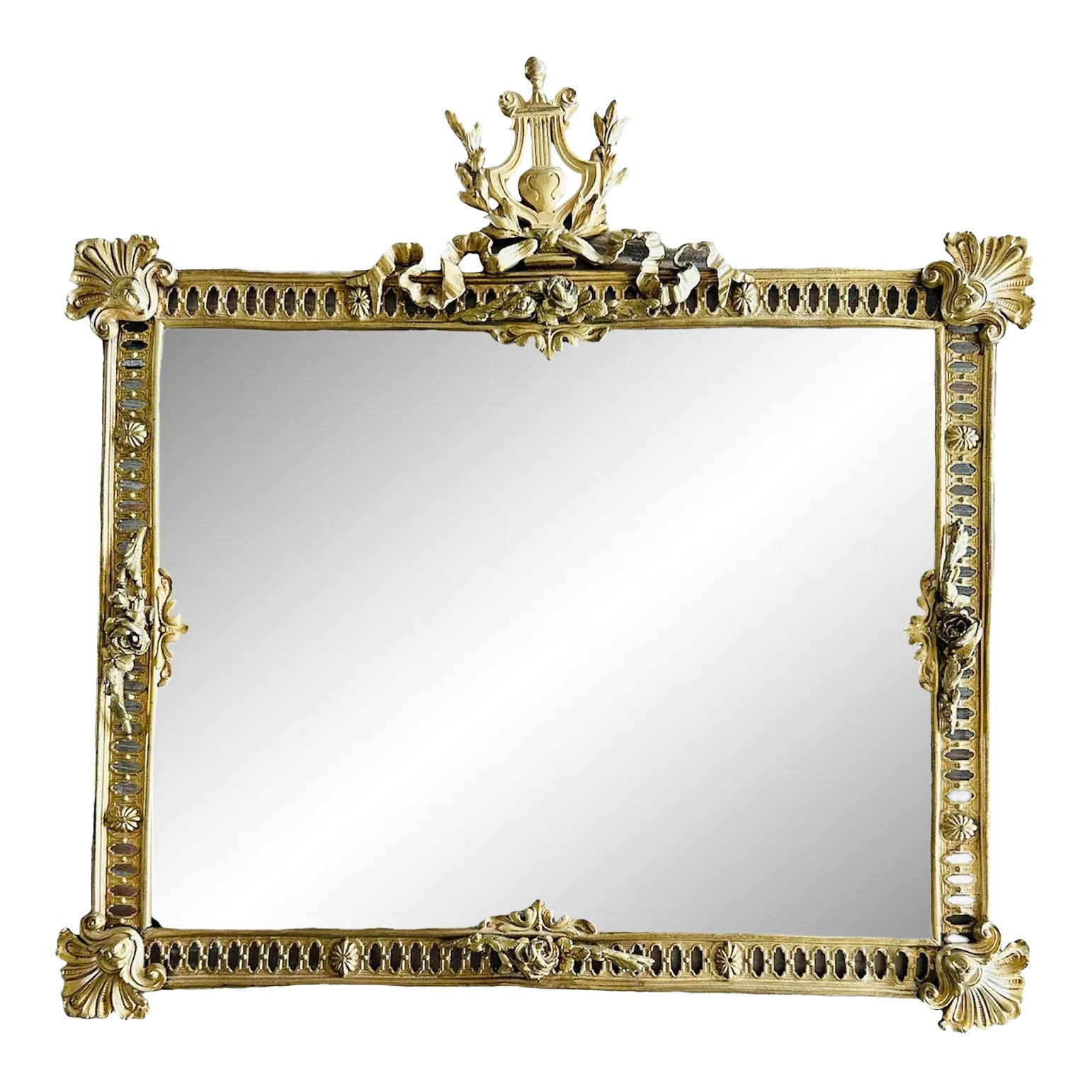 French 19th Century Louis XVI Ormolu Frame With a Crest | Chairish