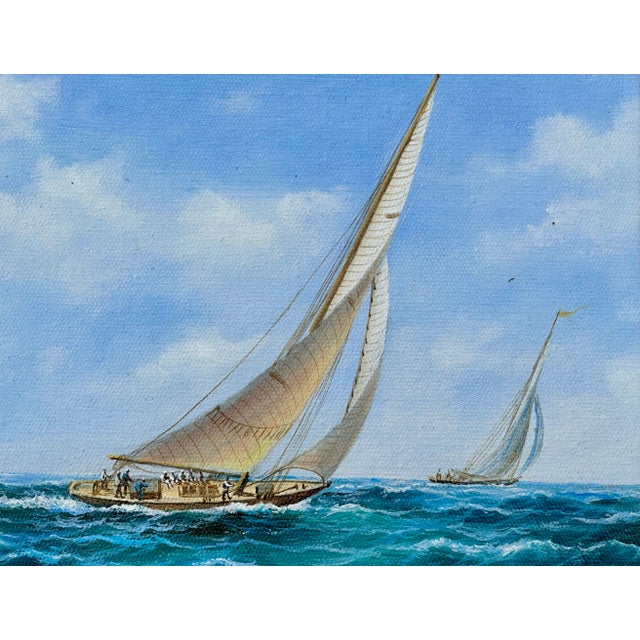 "Full Sail", Contemporary Oil on Canvas, Framed | Chairish