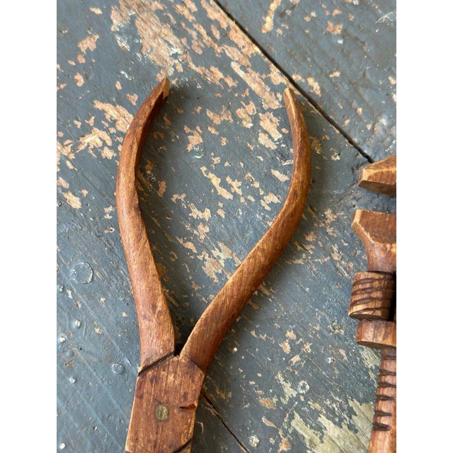 Vintage Hand-Carved Folk Art Tools, a Pair, Circa 1930s/40s | Chairish