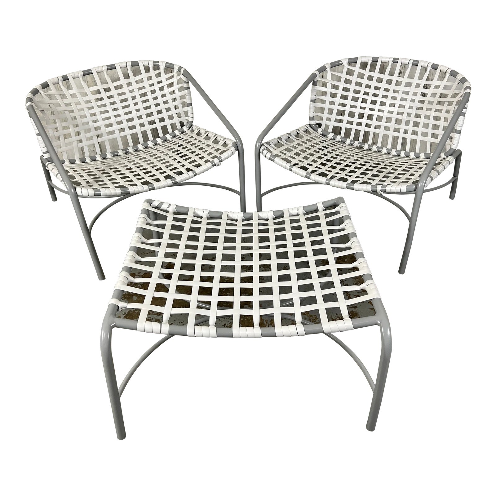 Inouye, Kantan for Brown Jordan Lounge Chairs and Ottoman | Chairish