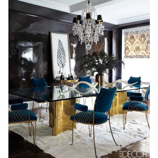 1970s Vintage Brass and Glass "Trilobi" Dining Table by Mastercraft ...