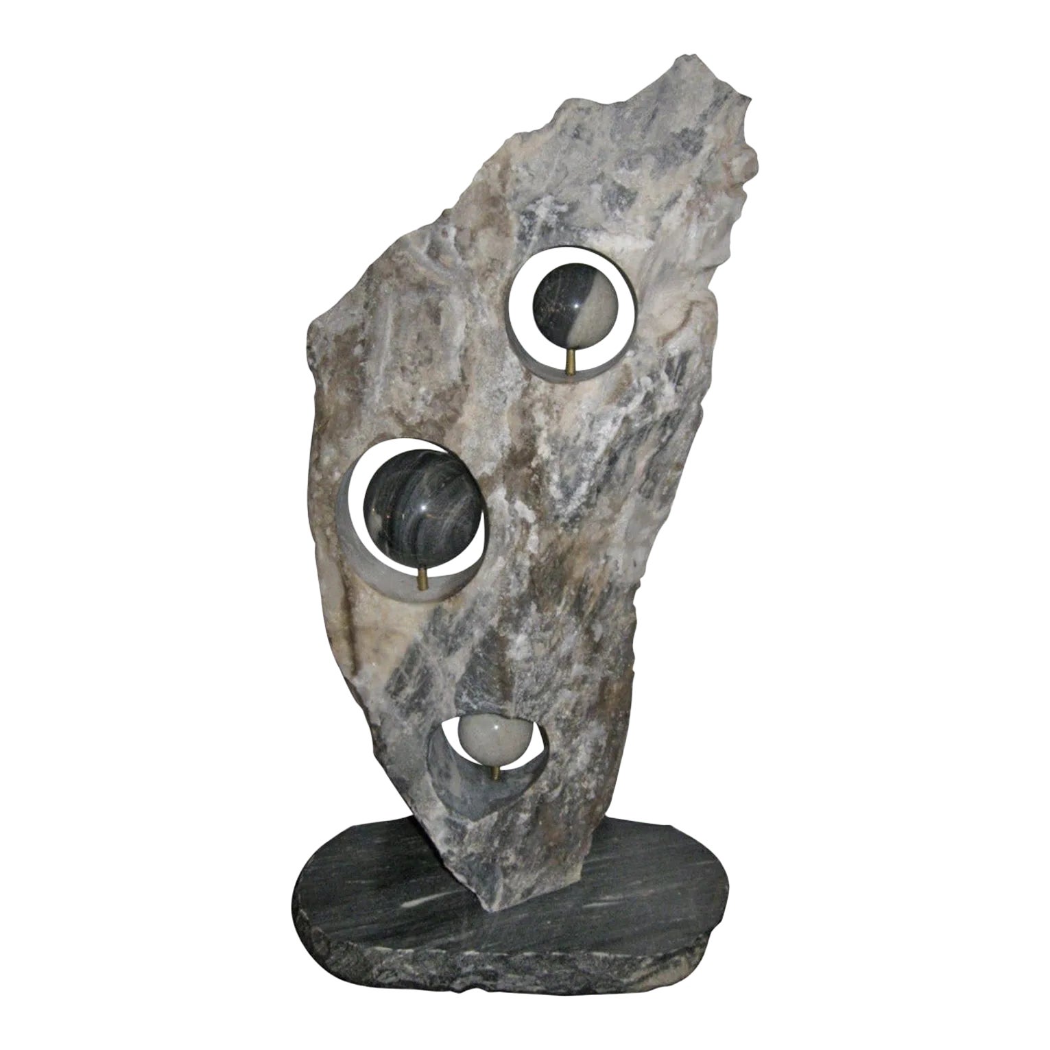 Orca Marble Free Form Sculpture | Chairish