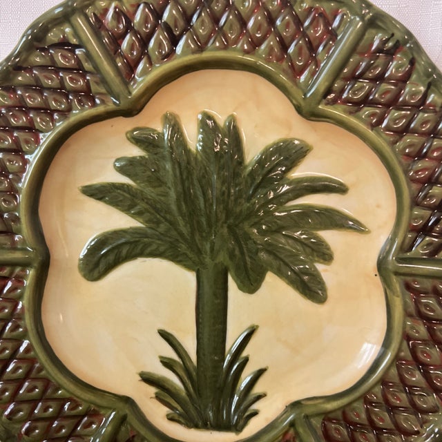 Palm Beach Regency Majolica Style Decorative Palm Tree Plates - a Pair ...