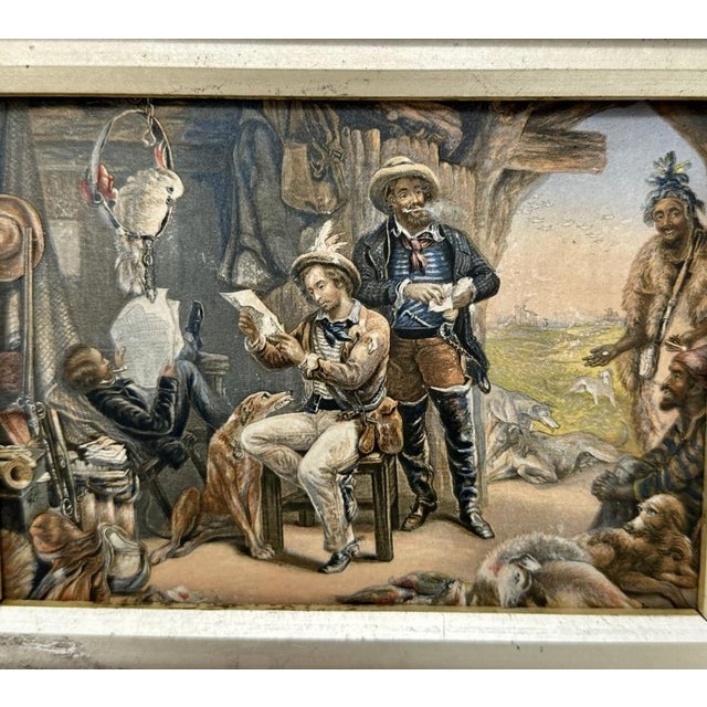 George Baxter Antique Pair Hand Colored Print Engraving Birds Eye Maple ...