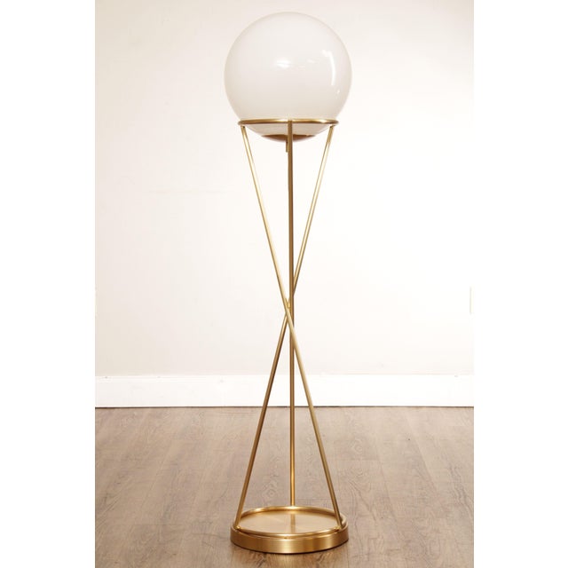 CB2 Minimalist Style 'Solis' Globe Floor Lamp | Chairish