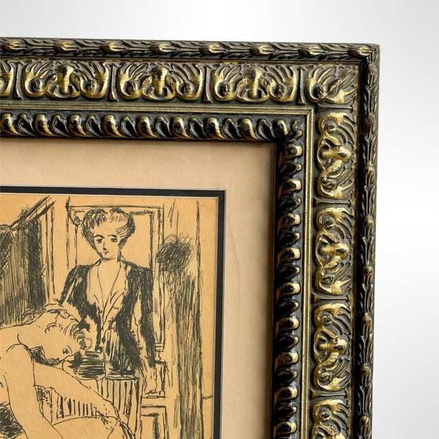 Vintage Portrait of Women, Signed & Framed Original Art | Chairish