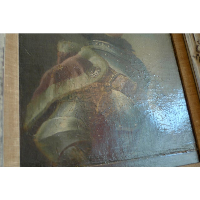 19th Century French Oil Painting of Young Prince in Ermin and Armor ...