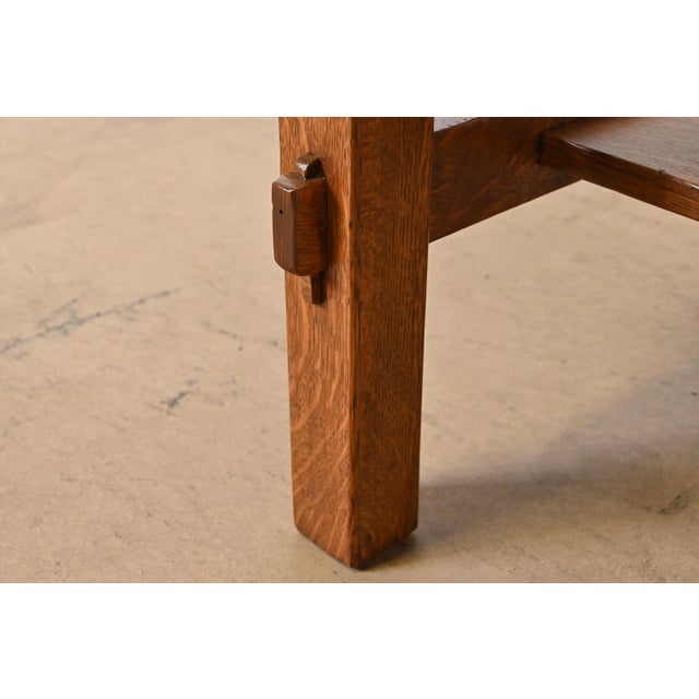 Limbert Mission Oak Arts & Crafts Desk or Library Table, Newly Restored ...